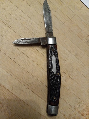 Vintage Sabre Pocket Knife 2 Blade Made in Japan Black Handle 647 | eBay