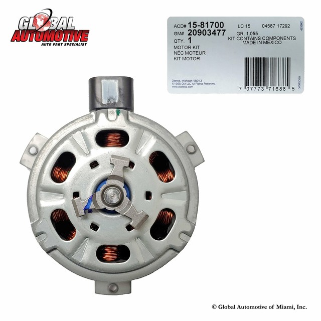 Engine Cooling Fan Motor Kit-VIN: 0, Eng Code: LMG Right GM Parts 15 ...