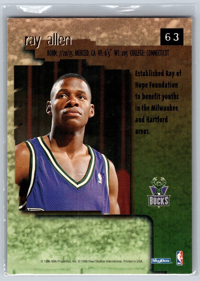 1996-97 SkyBox Premium #63 Ray Allen Rookie Card HOF | eBay