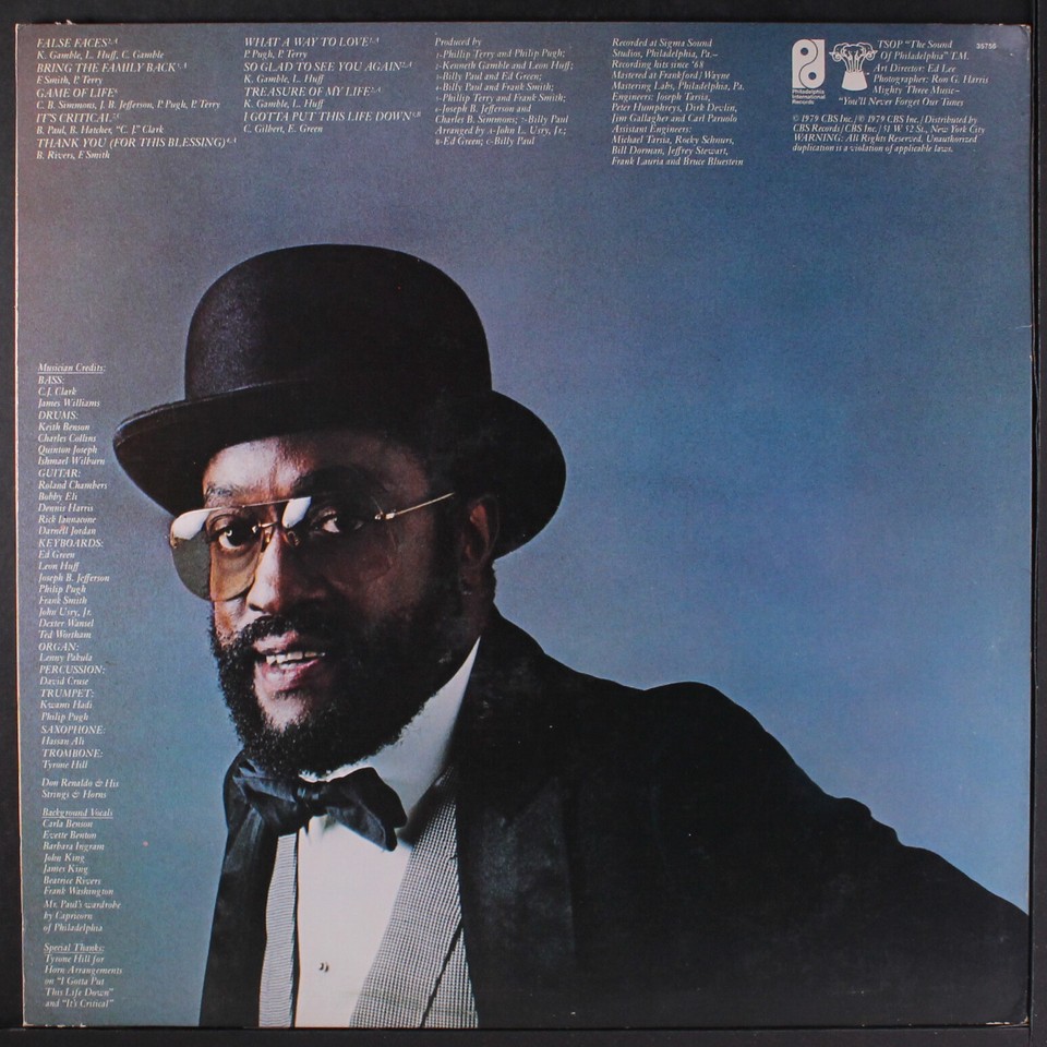 BILLY PAUL: first class PHIL INT'L 12" LP 33 RPM | eBay