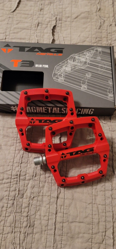 TAG METALS T3 NYLON BMX PEDALS 9/16" RED | eBay