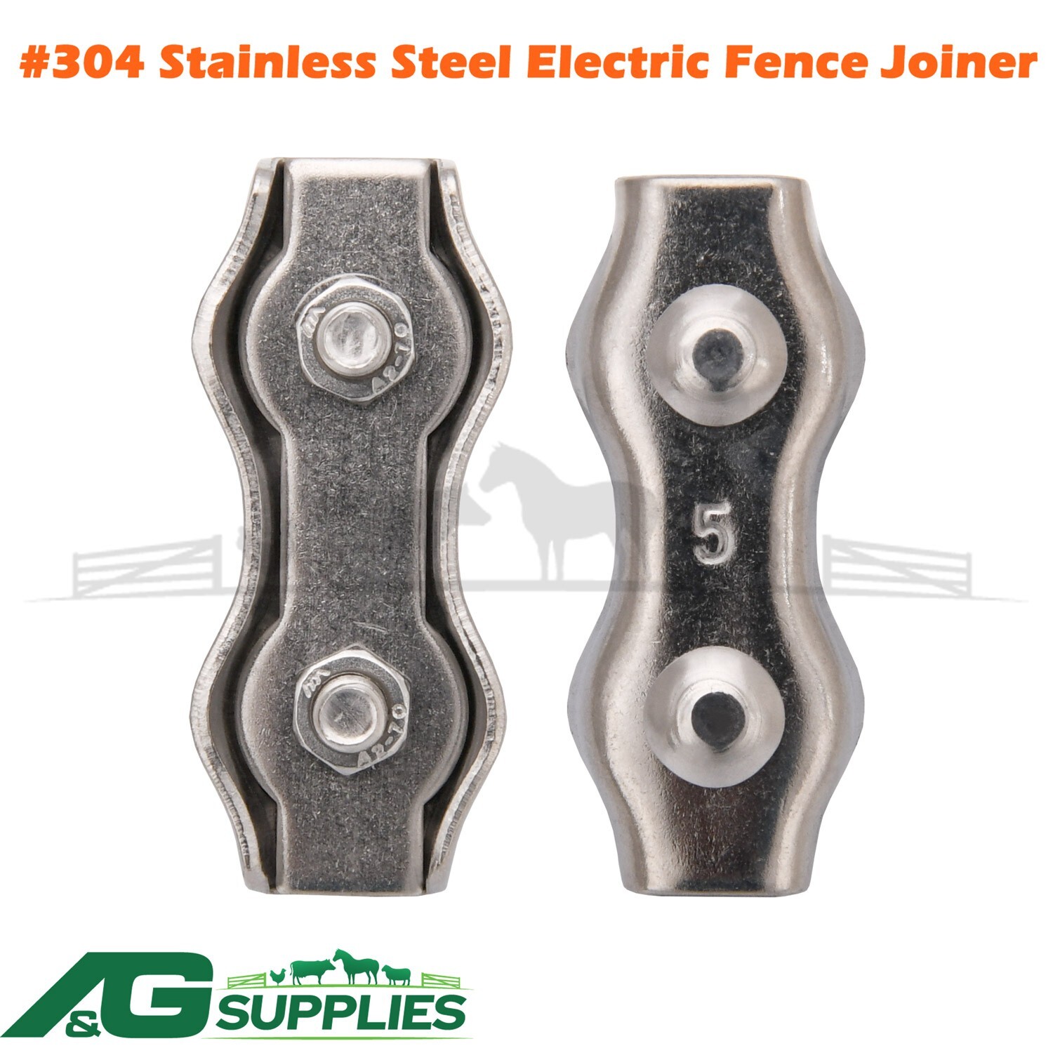 10X Stainless Steel Electric Fence Poly Wire Joiner Fencing Rope Cord ...