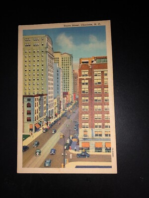 Penny Postcard Tryon St, Charlotte, N.C. - Vintage | eBay