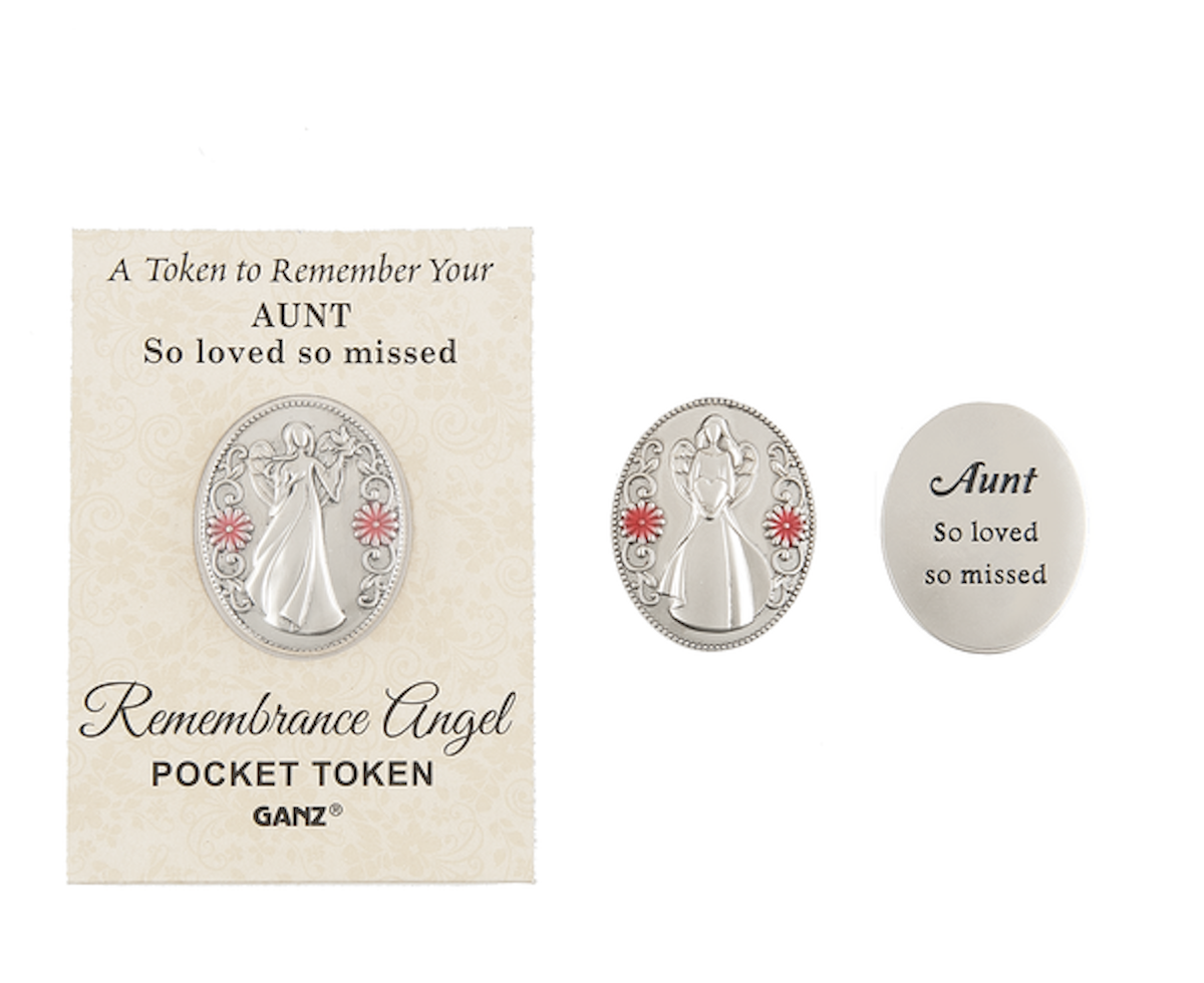 Pocket Token Remembrance Angel Aunt So loved so Missed ER30006 | eBay