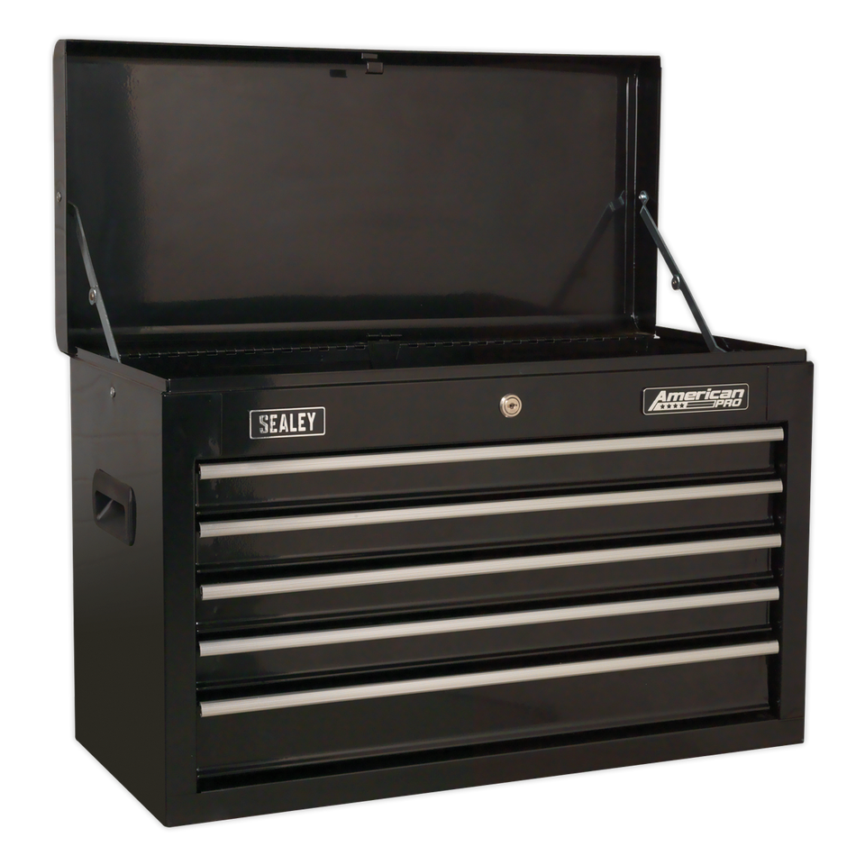 Sealey Tool Box Top chest, Mid Box & Roll cab 14 Drawer Stack Black ...
