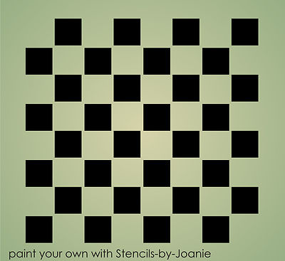 Joanie Gameboard Stencil Checkerboard DIY Template Country 1.25" check ...