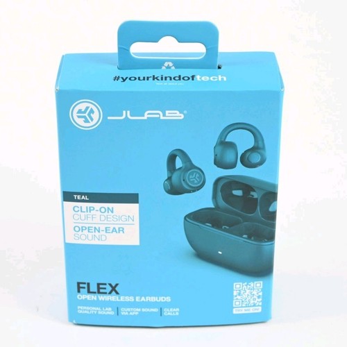 JLab Flex Open Earbuds Clip-on Cuff Design, Wireless Open-Ear - Teal | eBay