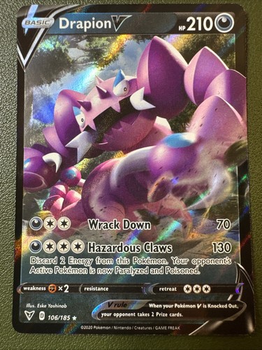 Pokémon TCG Drapion V Vivid Voltage 106/185 Holo Ultra Rare | eBay ...