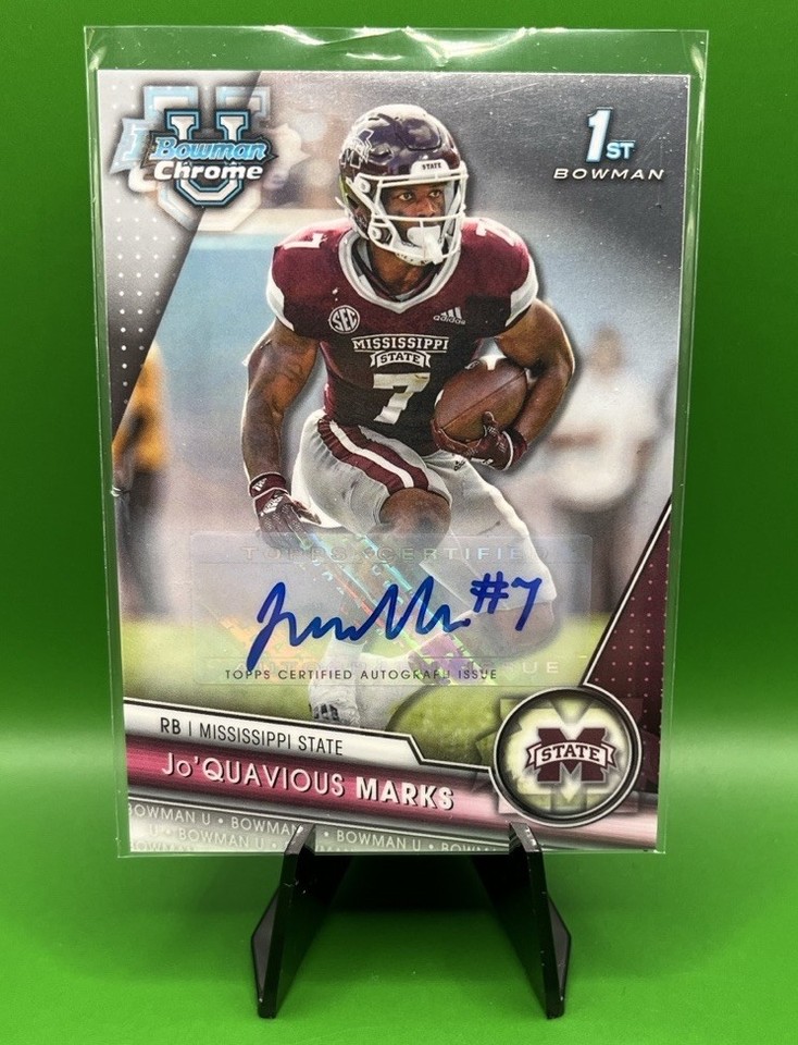 Jo'Quavious ‘Woody’ Marks 2023 Bowman Chrome U Auto #189 Texans ...