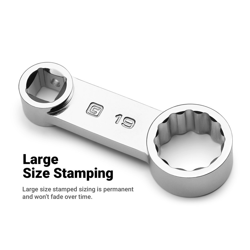 Capri Tools 1/2 in. Drive Torque Adapter Set, 12-Point Box End, Metric ...