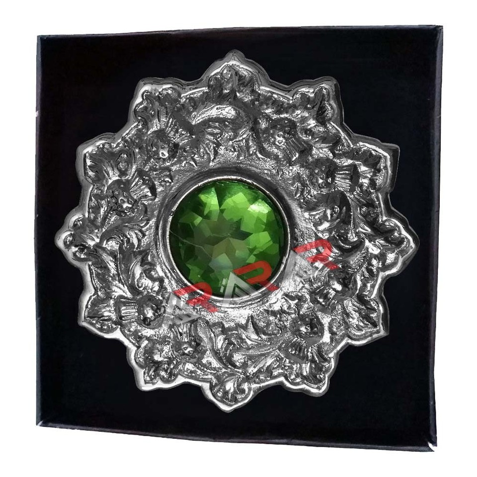 Scottish Fly Plaid Brooches Kilt Highland Thistle Brooch Parrot Green ...