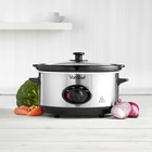 Electric Slow Cooker 3.5L - Removable Ceramic Pot & Glass Lid with Keep ...