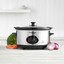 Electric Slow Cooker 3.5L - Removable Ceramic Pot & Glass Lid with Keep ...