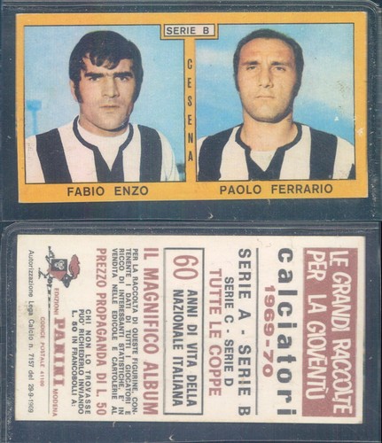 Figurina Fußballer Panini 1969/70-Cesena, Enzo/Ferrario-Neu, Perfekt ...