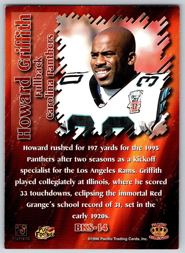 1996 Pacific Dynagon Best Kept Secrets HOWARD GRIFFITH #BKS-14 Panthers ...