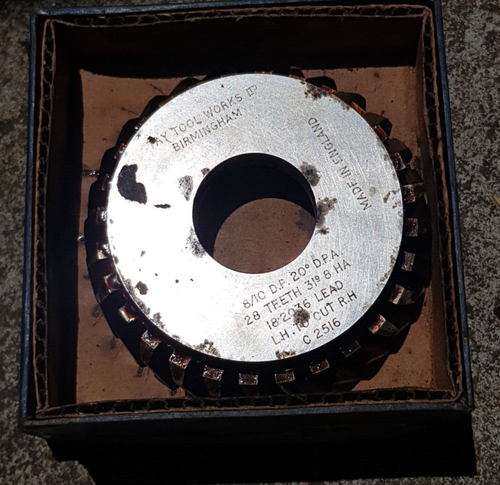 Gear skiving shaper cutter 8/10 D.P. 20'D.P.A. 20T 31'8HA 18.2036 LEAD ...