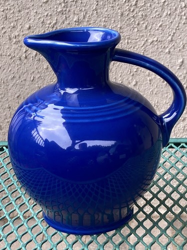 Fiesta Cobalt Blue Open Carafe Pitcher Homer Laughlin HLC 60 OZ | eBay