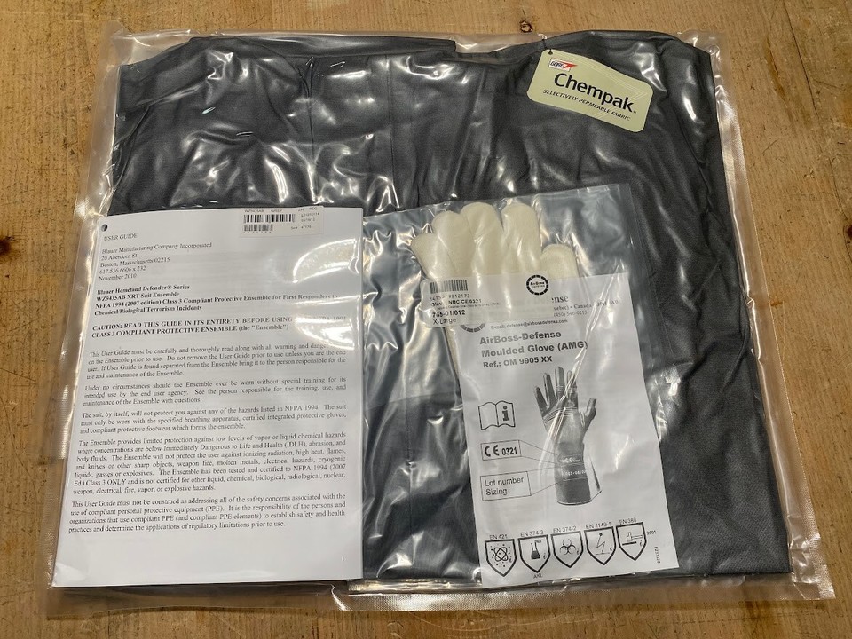 Blauer Gore Chempak WZ9435-C XRT Multi-Threat Bio Hazard Suit L XL XXL ...