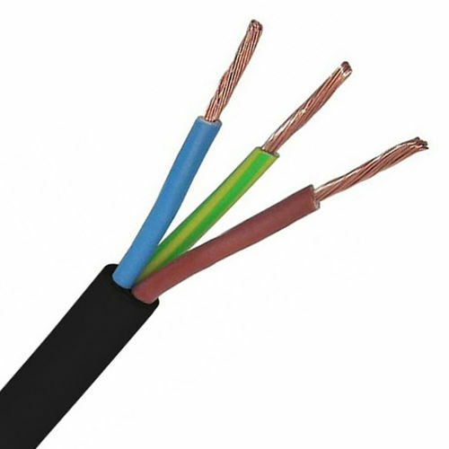 5 Meters of 3183Y 1.5MM 3 CORE 13Amp Round Flex Black Flexible Mains ...