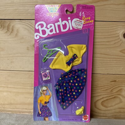 VINTAGE 1992 MATTEL BARBIE EASY LIVING FASHIONS OUTFIT CLOTHING TOP ...