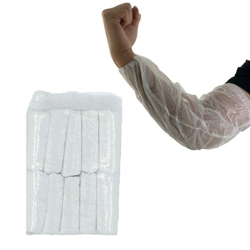 100pcs Plastic Disposable Arm Sleeves Covers Soft Oversleeves Protector ...