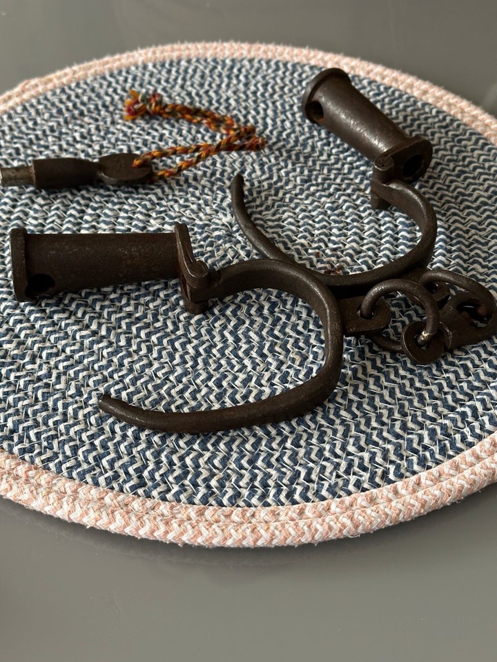 Antique Iron Handcuffs with Original Key – Vintage Police/Prison ...