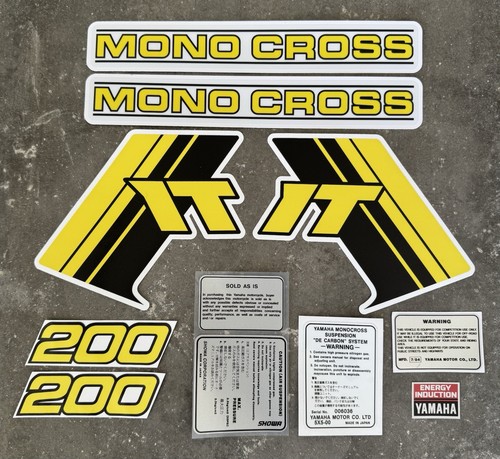 yamaha 1984 IT200 Reproduction Decal Set / Graphics Kit / Vintage Enduro | eBay Australia
