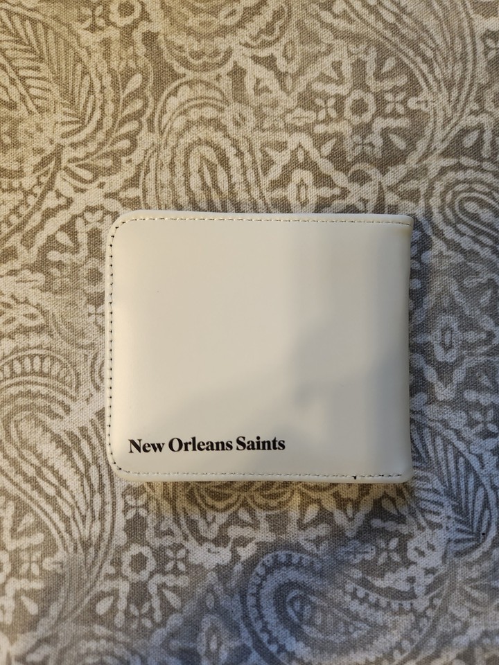 New Orleans Saints NFL Football White Wallet BI-Fold PU Leather ...