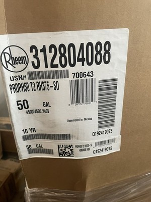 Rheem Hybrid ProTerra Smart Tank 50 Gal. Water Heater PROPH50 T2 RH375 ...