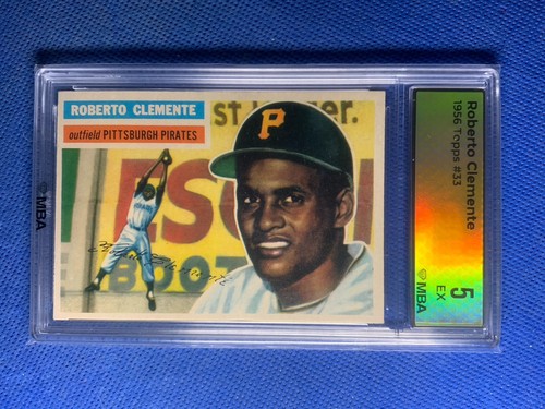 1956 TOPPS WHITE BACK #33 ROBERTO CLEMENTE MBA 5 | eBay