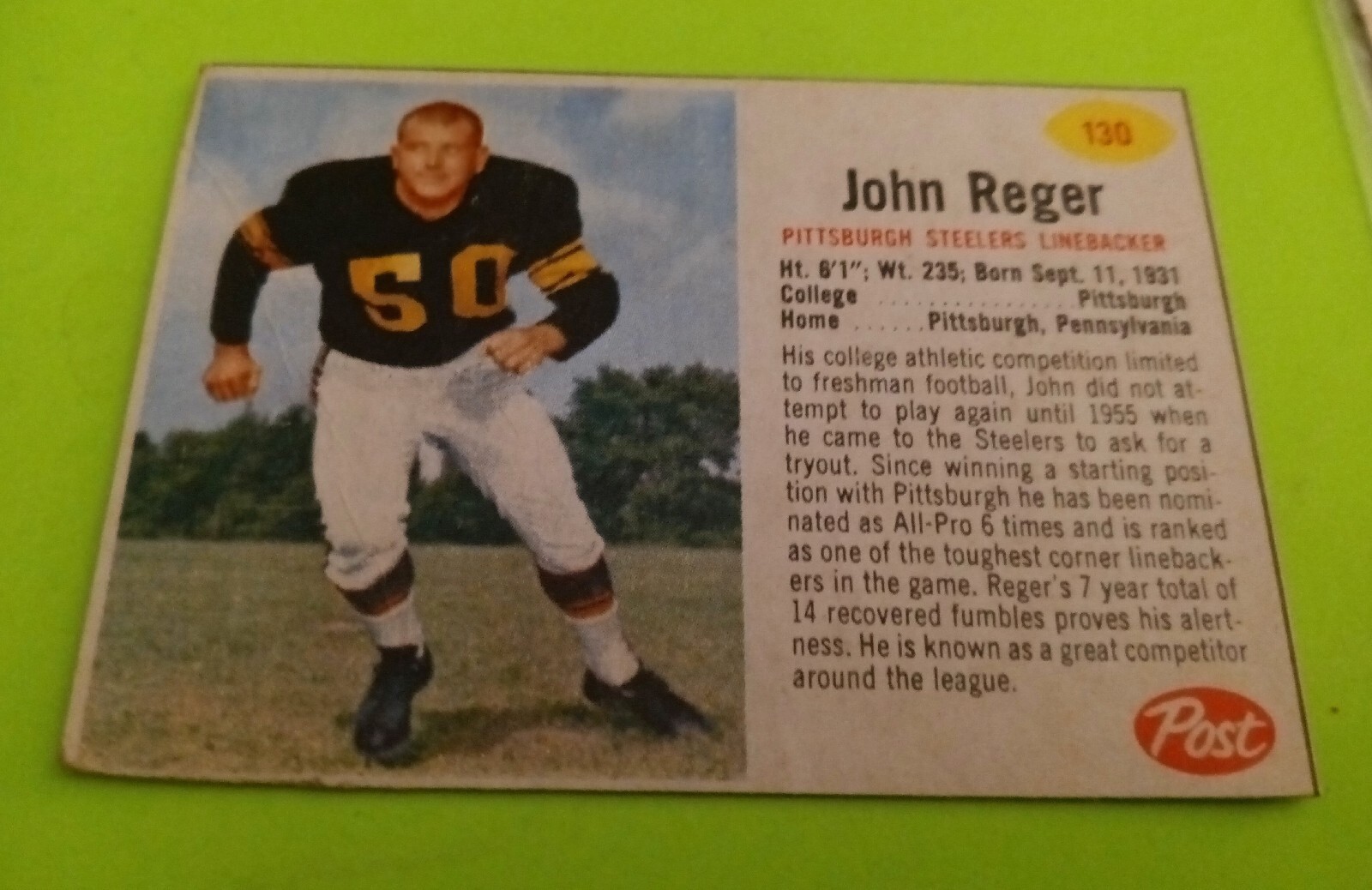 1962 Post - #130 John Reger for sale online | eBay