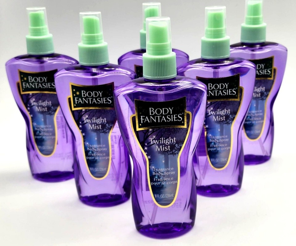 6 Body Fantasies TWILIGHT MIST Body Spray Perfume BIG 8 oz Bottle ...