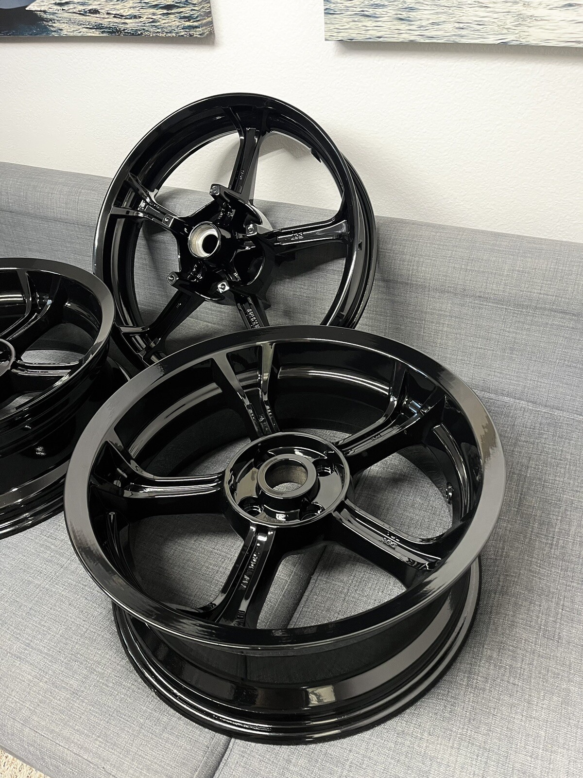 Harley CVO Tri Glide Rims 2020 -24 FLHTCUTGSE CUSTOM BLACK Wheels ...