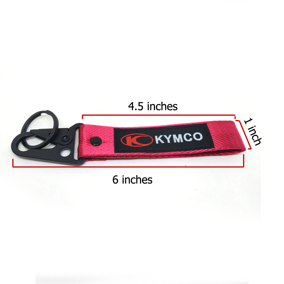 Kymco Keyring Keychain with Wrist Strap Car Logo Mens Carabiner FOB ...