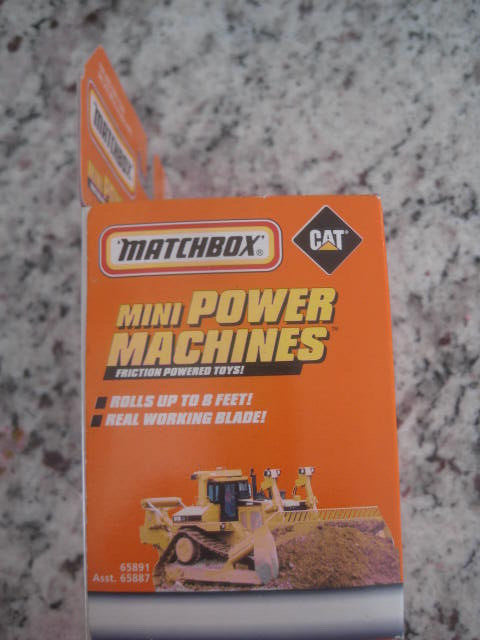 NEW MATCHBOX VINTAGE mini POWER MACHINES MATTEL TRACK-TYPE TRACTOR CAT ...