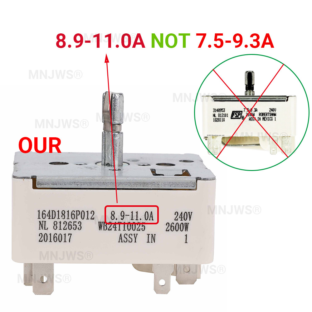 FOR GE HOTPOINT Range Oven 8" Infinite Switch WB24T10025 164D1816P012 NL 812653 | eBay