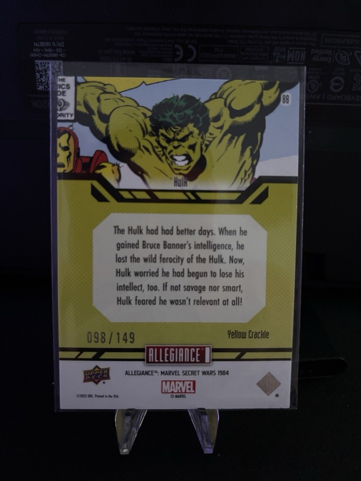 Marvel Allegiance Secret Wars Hulk Lot. /199 Orange Glitter, (2X) /149 ...