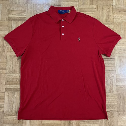 Polo Ralph Lauren Custom Slim Fit Red Men's Polo Size Large | eBay