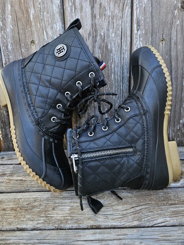 Women's Tommy Hilfiger | Black Winter Duck Boots Shoe | Size 8 | eBay