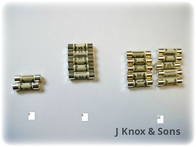 5 Amp Consumer Unit Fuses Lighting BS1361 Lights Electrical Fuse 22mm ...