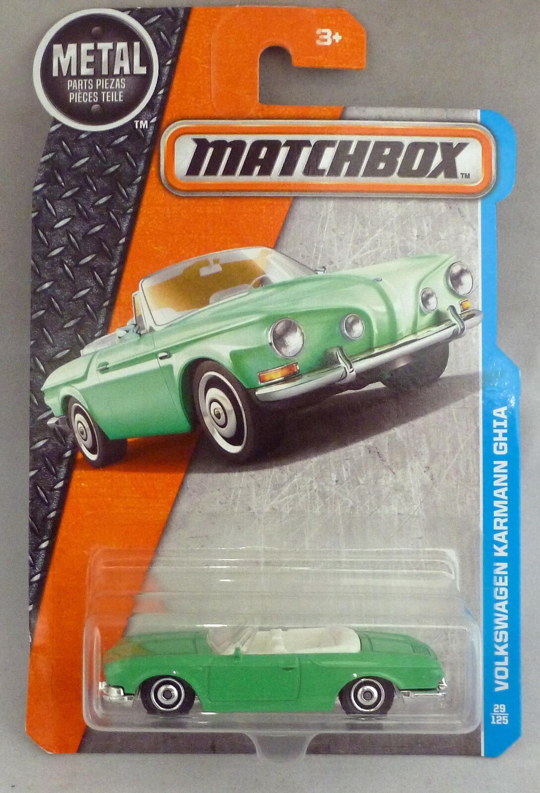 Matchbox MB29 Volkswagen Karmann Ghia Pale Green Long Card | eBay