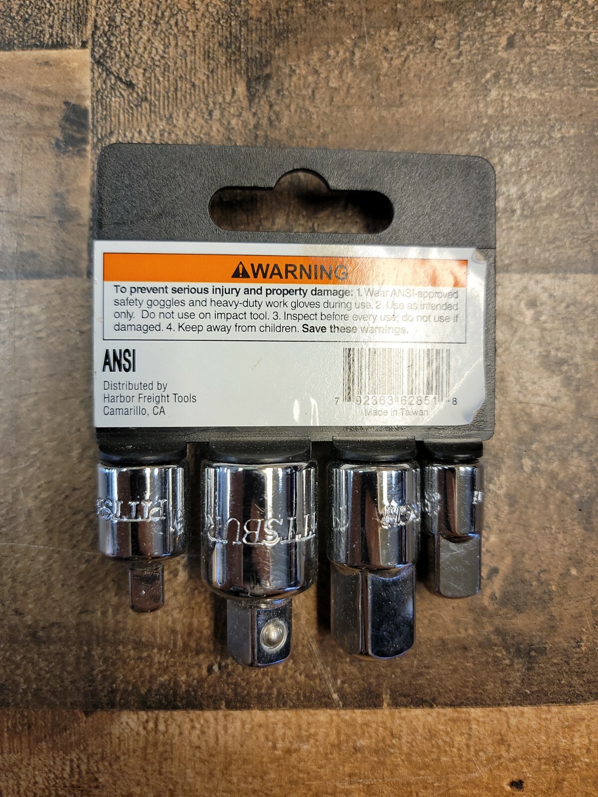 PITTSBURGH 4 PC. SOCKET ADAPTER SET 1/4'', 3/8'' & 1/2'' DRIVE - gw | eBay