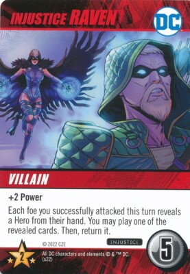 INJUSTICE RAVEN DC Comics Deck Building Game card INJUSTICE | eBay