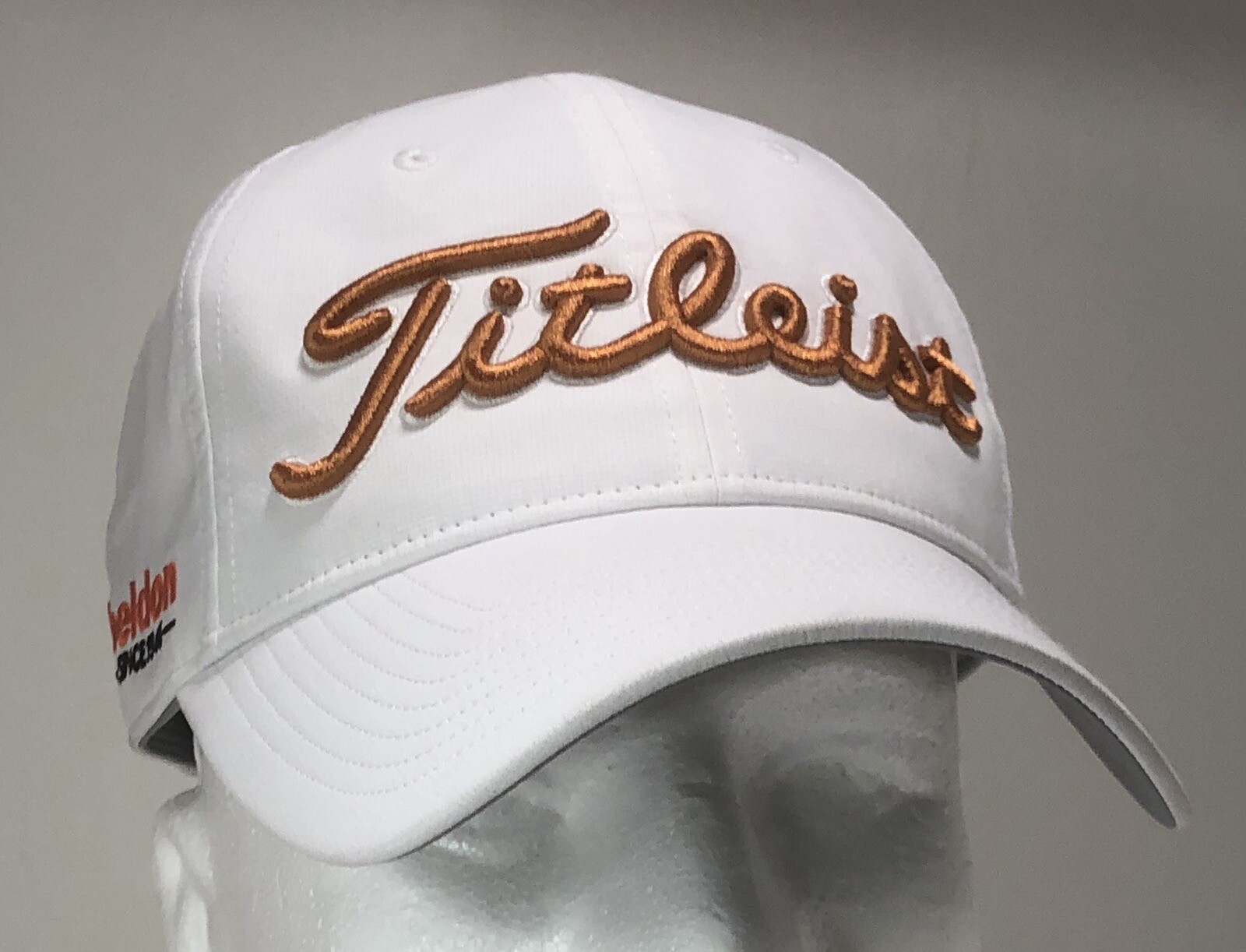 Titleist Beldon Englert Leaf Guard Golf Hat Cap White , Gold Logos New ...