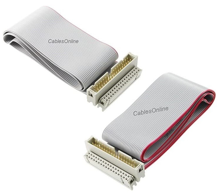 24 inch 34-Pin IDC Floppy Drive Ribbon Extension Cable/Cord ...