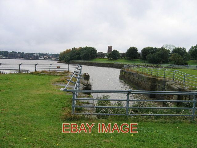 PHOTO RIVER MERSEY OFF WIDNES THE PROXIMITY OF THE ENTRANCES TO WIDNES ...