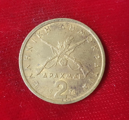 Griechenland 2 Drachme Drachmen Drachmai Apaxmai 1978 Münze Coin ...