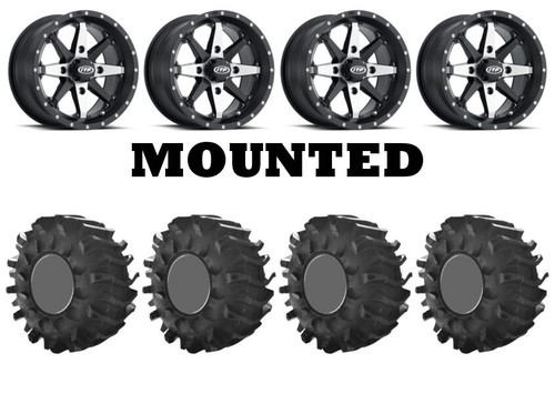 Kit 4 Interco Aqua Torque Tires 30x10-14 on ITP Cyclone Matte Black ...