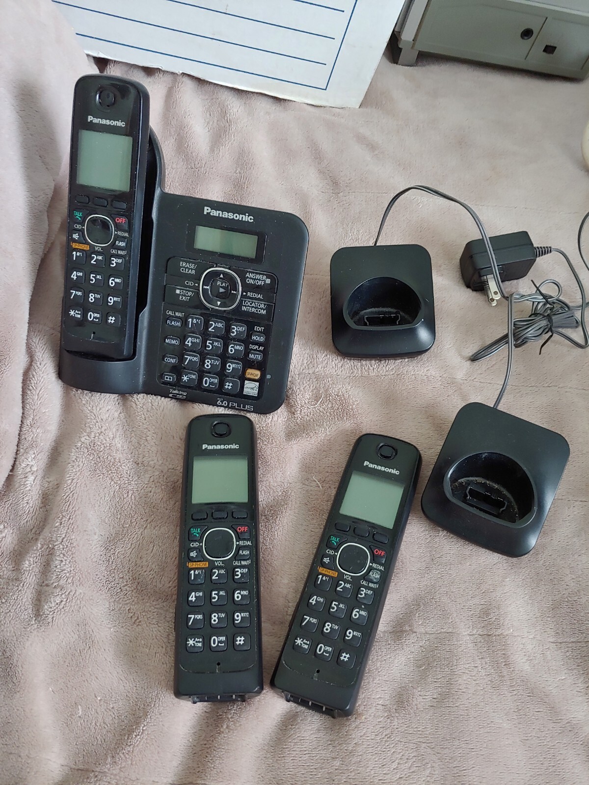 3 Panasonic Phone KX-TG6641 Cordless System Dect 6.0 PLUS TGA660 ...