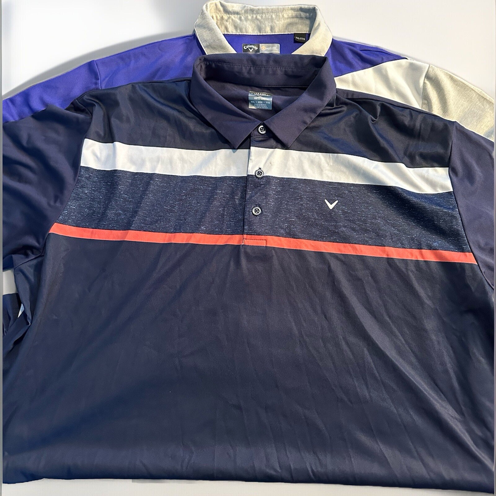 Callaway Opti-Dri Shirt Men's 2XL Lot Of (2) Short Sleeve Stretch Golf ...